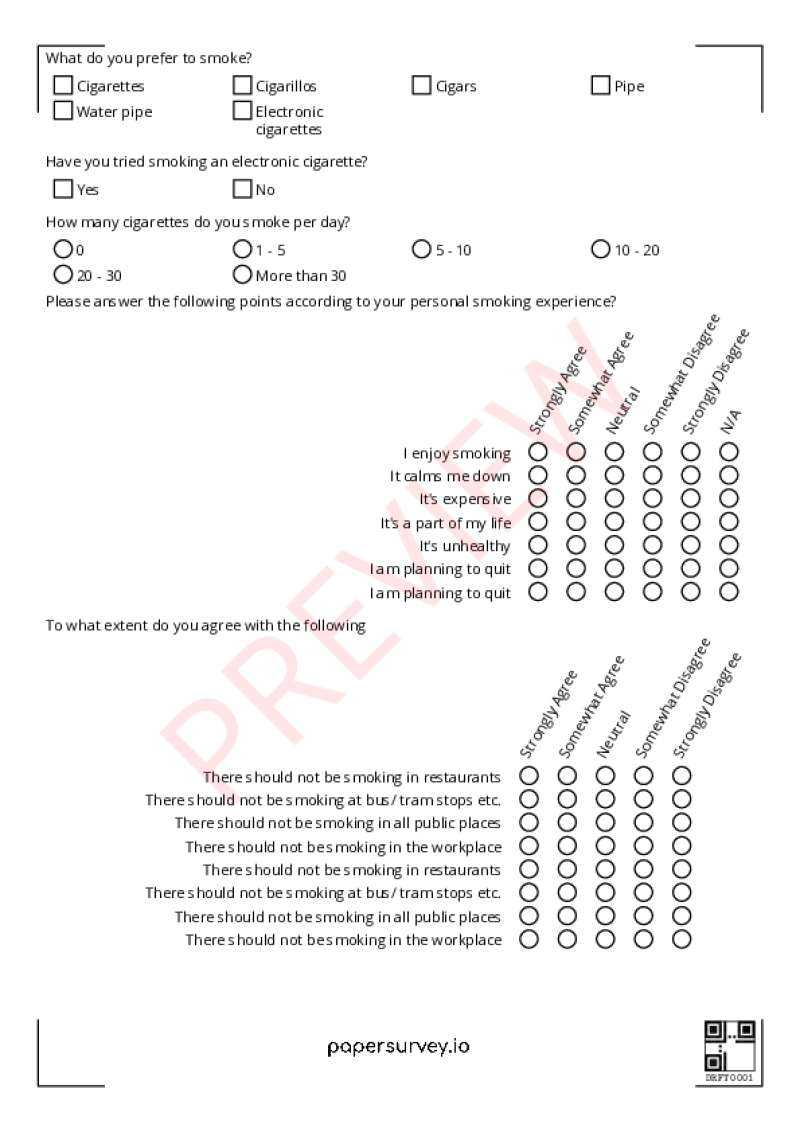 Paper survey templates | PaperSurvey.io